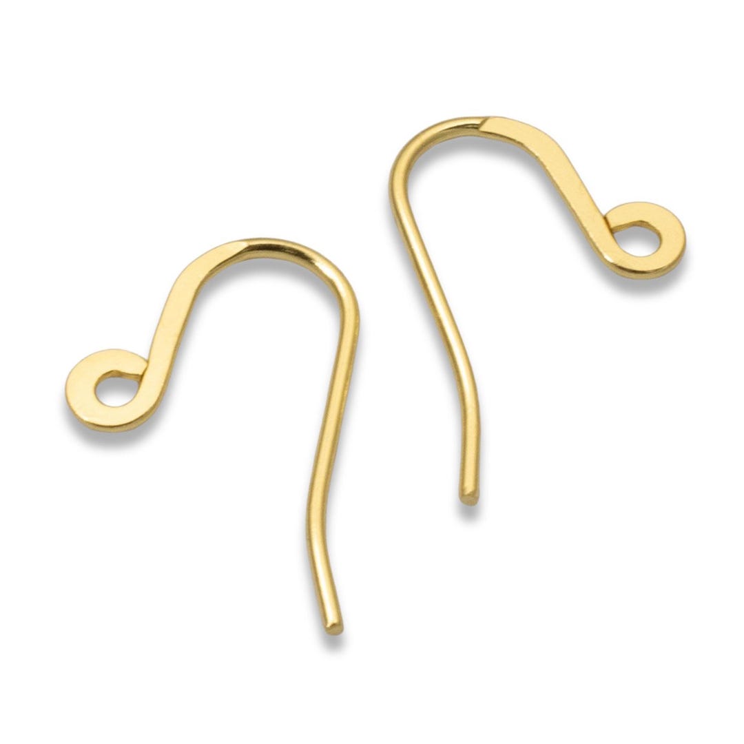 Gold Stainless Steel Ear Wires 50-pack Modern Closed Loop Hooks for DIY ...