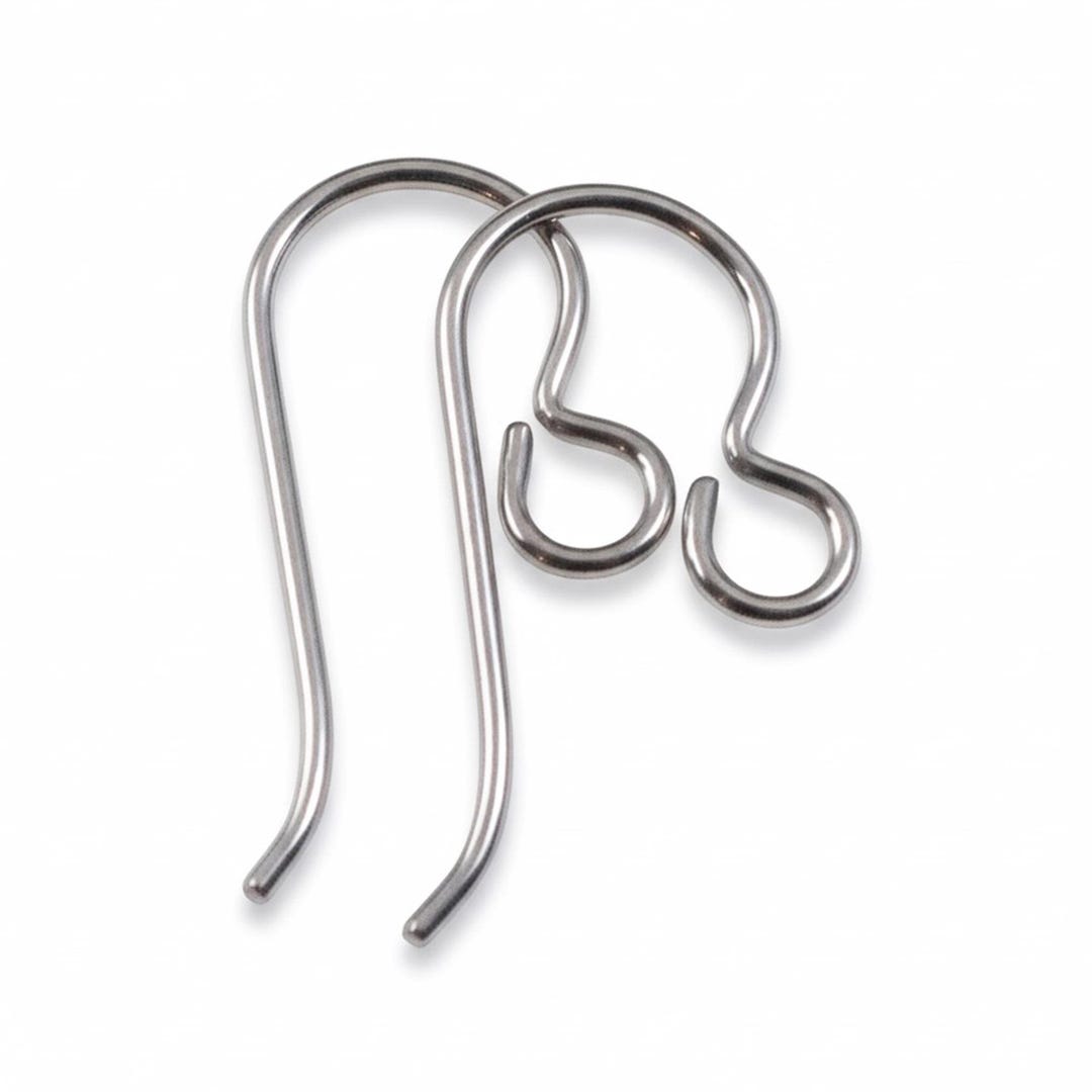 10-pack Gray Niobium Ear Wires, Hypoallergenic Earring Hooks, Sensitive ...
