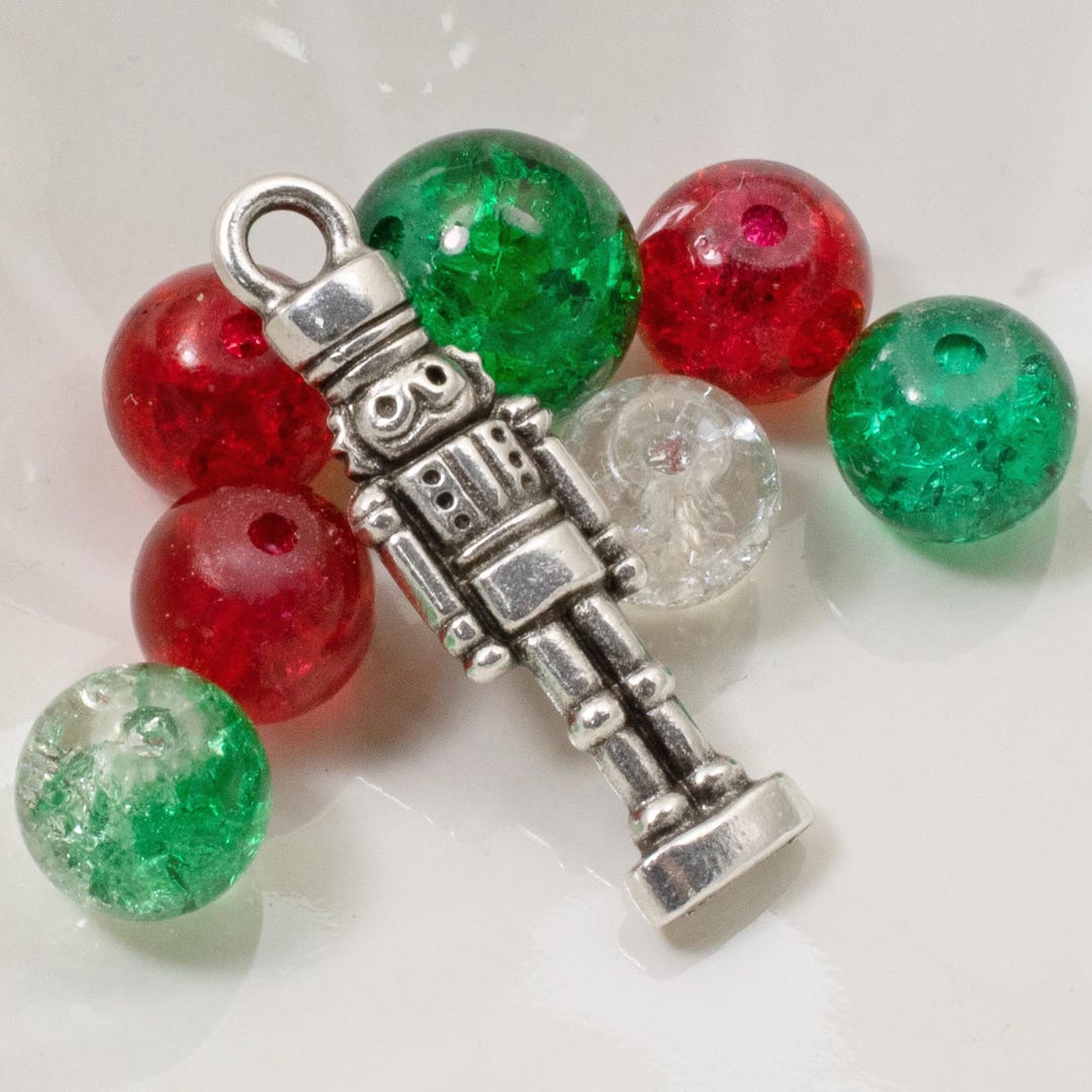 4 Silver Nutcracker Christmas Charms, Tierracast Design Holiday Charm ...