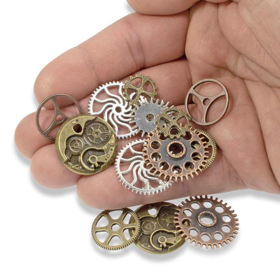 Steampunk Gear Connectors Industrial Chic Jewelry & Crafts Scrapbooking ...