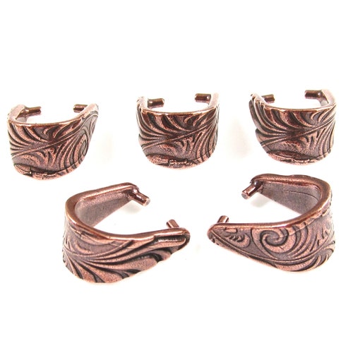 Pinch Bails qty 5-15 Copper Color Large Filigree Pendant - Etsy