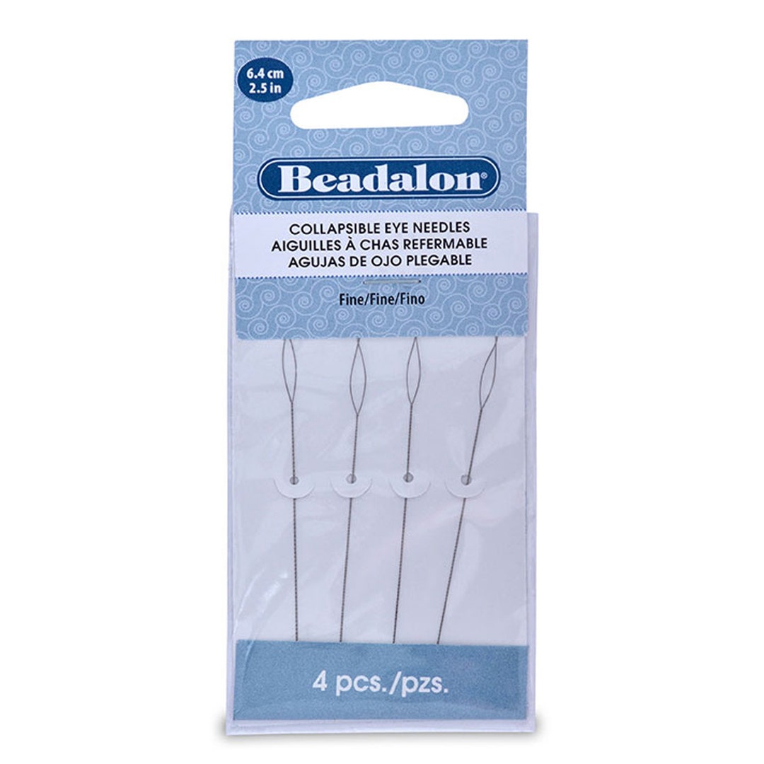Beadalon FINE Collapsible Eye Beading Needles 2.5 4/pkg - Etsy