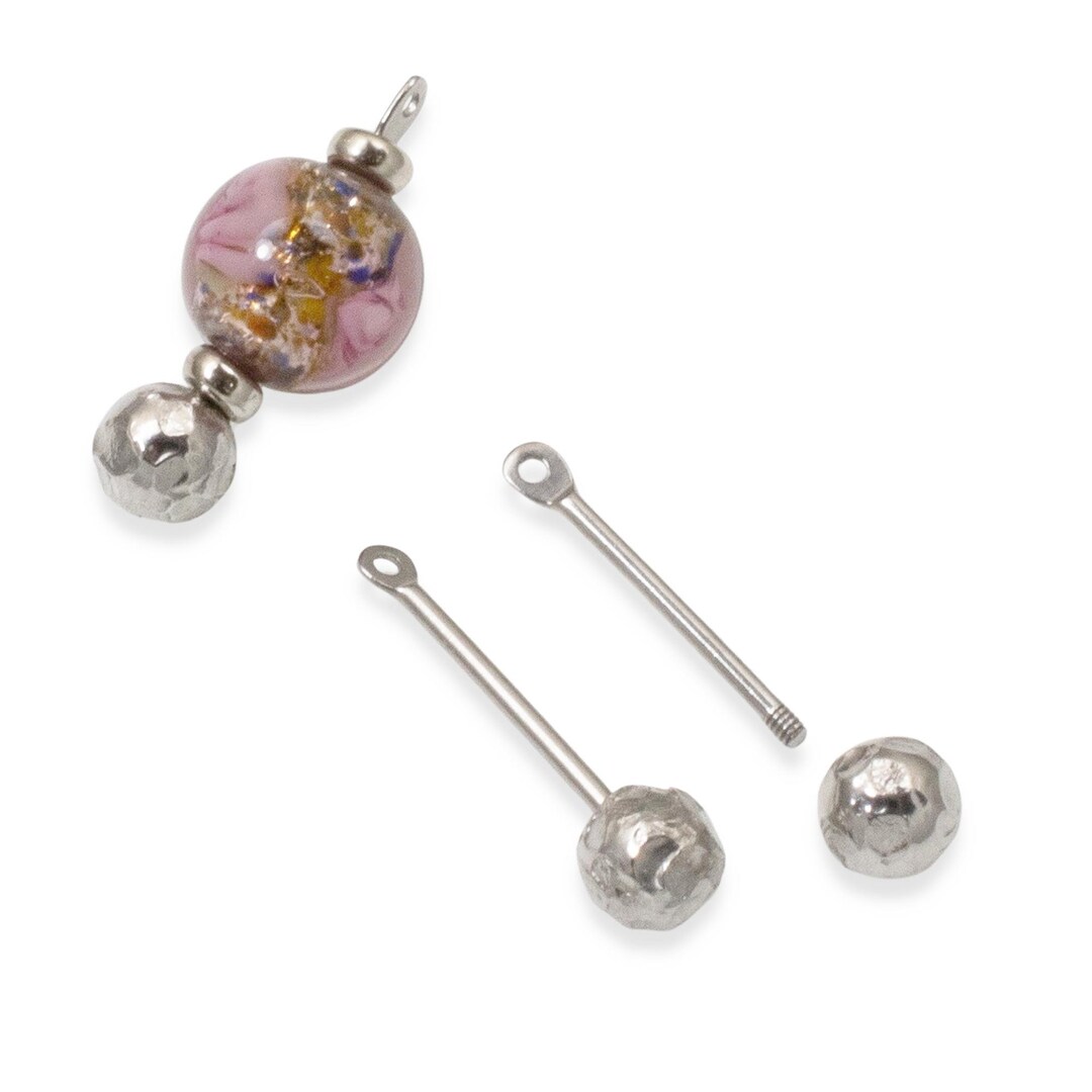 10 Beadable Stainless Steel Bar Findings 3/4 Jewelry Blanks ...