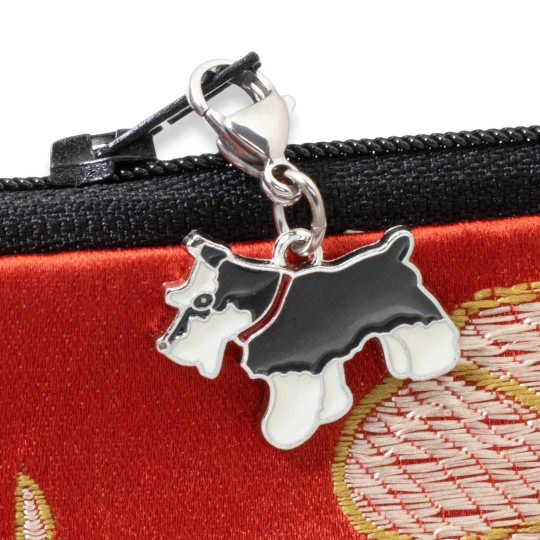 Adorable Schnauzer Dog Clip-on Charm, Enamel Accessory for Bags ...