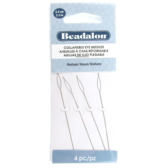 Beadalon MEDIUM Collapsible Eye Beading Needles 2.5 | Etsy