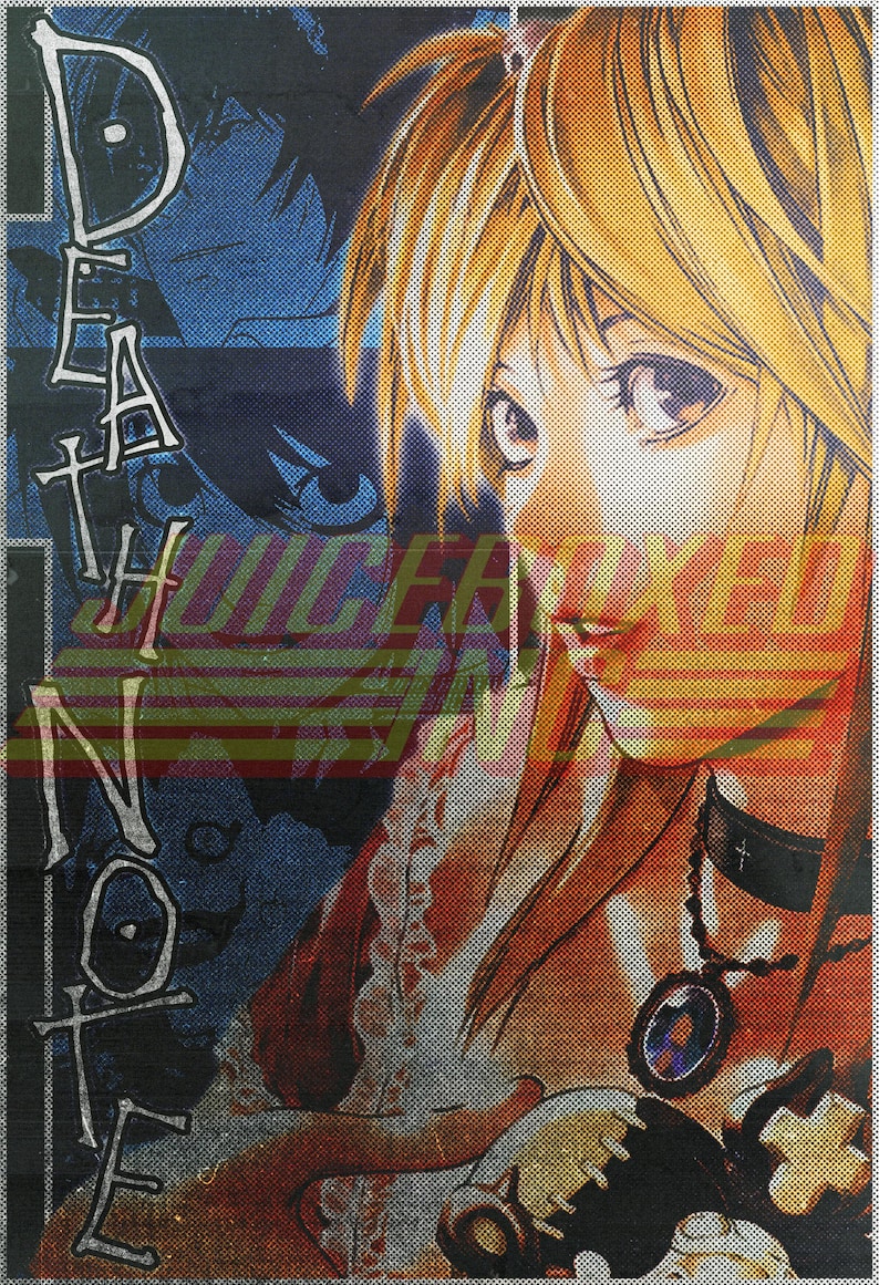 Death Note Anime Poster Death Note Wall Art Anime Wall Art Misa Amane ...