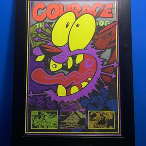 Courage the Cowardly Dog Poster Print | Courage Wall Art | Cartoon ...