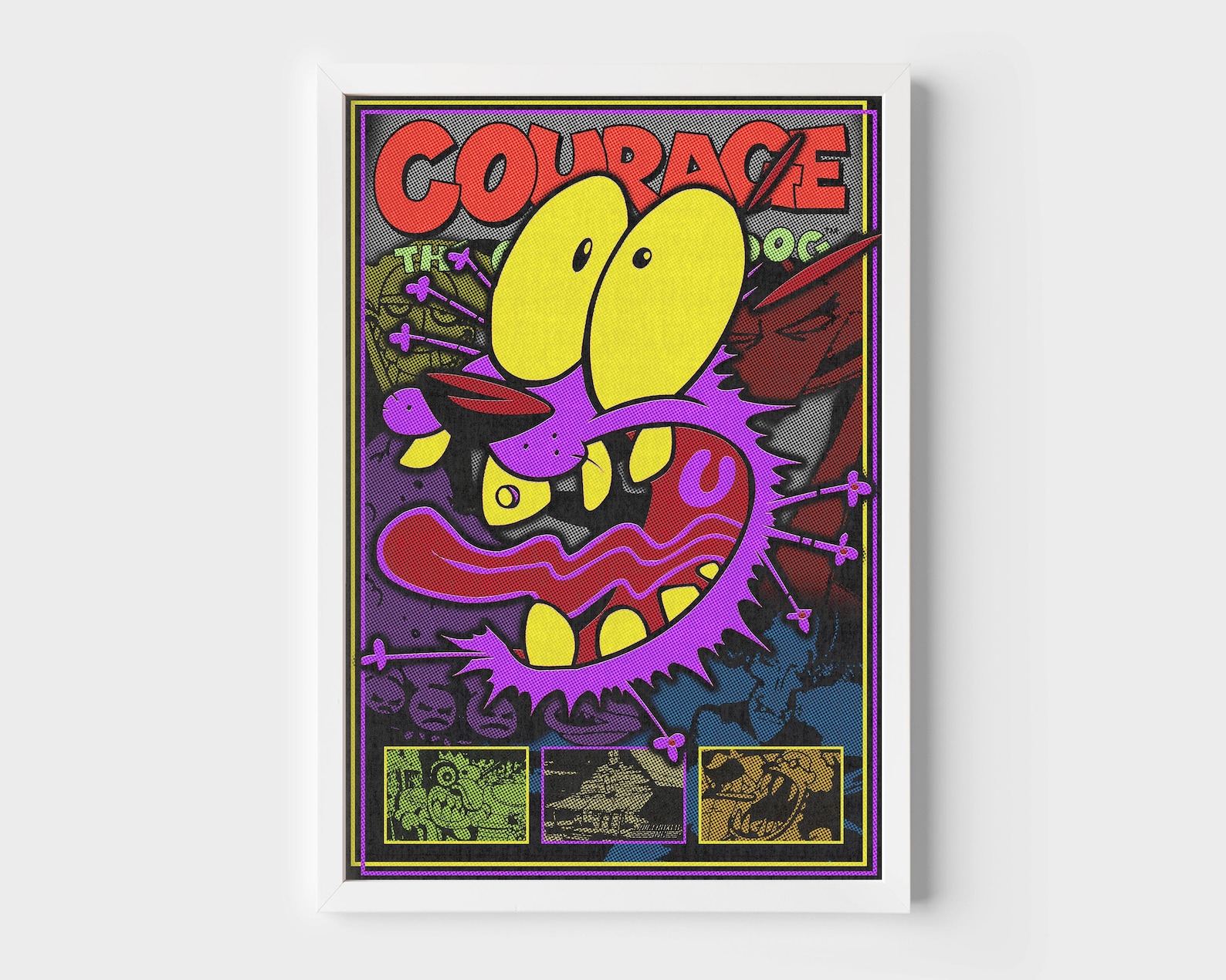Courage the Cowardly Dog Poster Print | Courage Wall Art | Cartoon ...