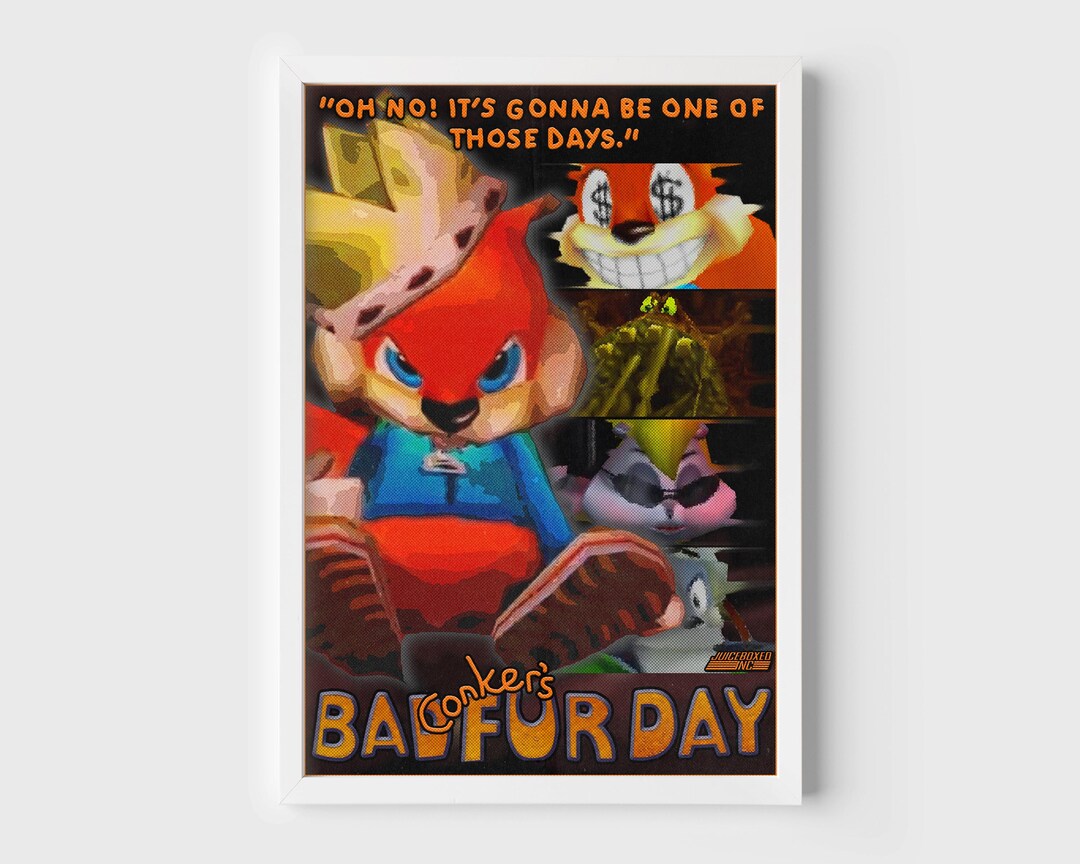 Conker's Bad Fur Day Poster Print | N64 Poster | Gaming Poster ...