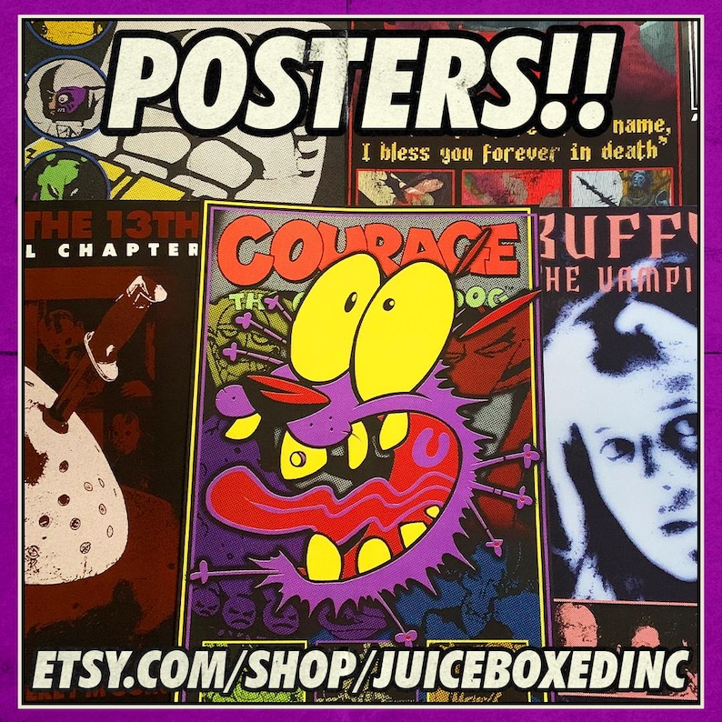 Courage the Cowardly Dog Poster Print | Courage Wall Art | Cartoon ...