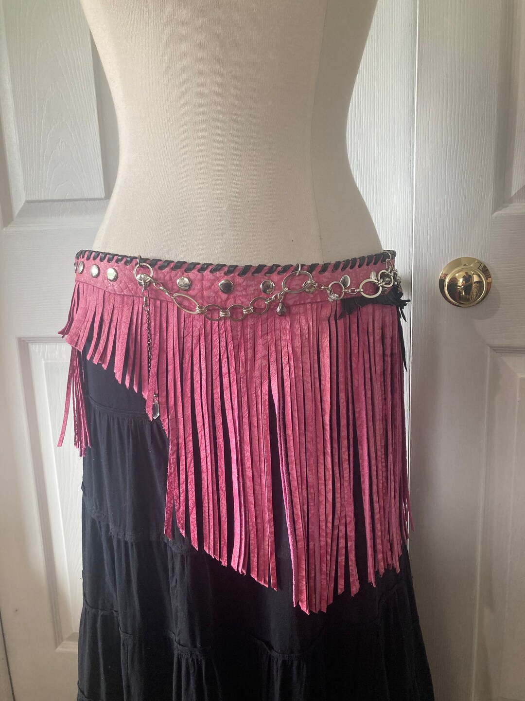 Burning Man, Festival, Fringe, Fantasy, Pink, Chains, Leather Wrap ...