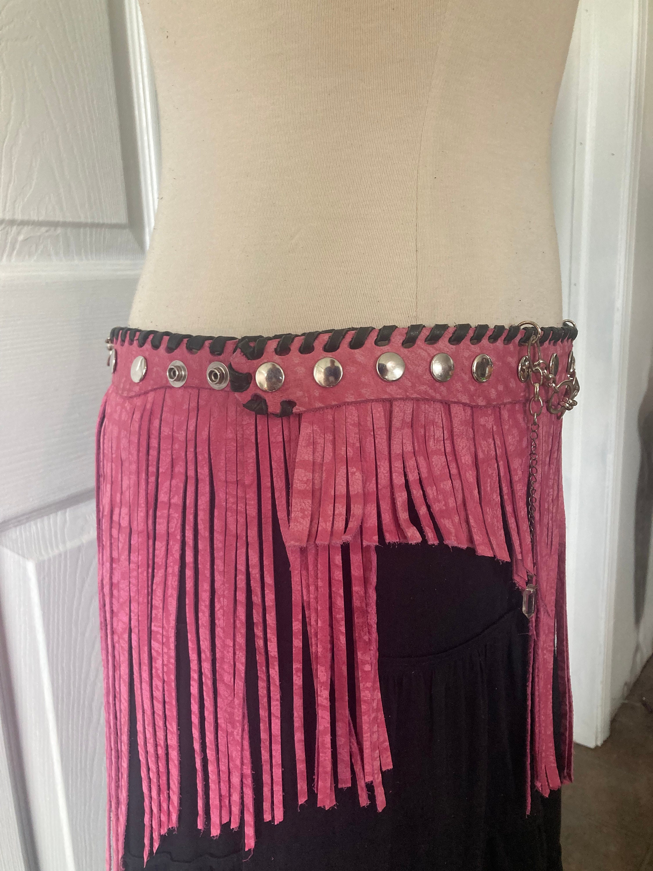 Burning Man, Festival, Fringe, Fantasy, Pink, Chains, Leather Wrap ...