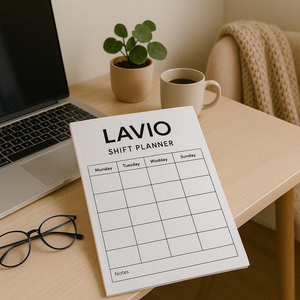 Printable Shift Planner | Weekly Work Schedule | Digital Minimalist PDF ...