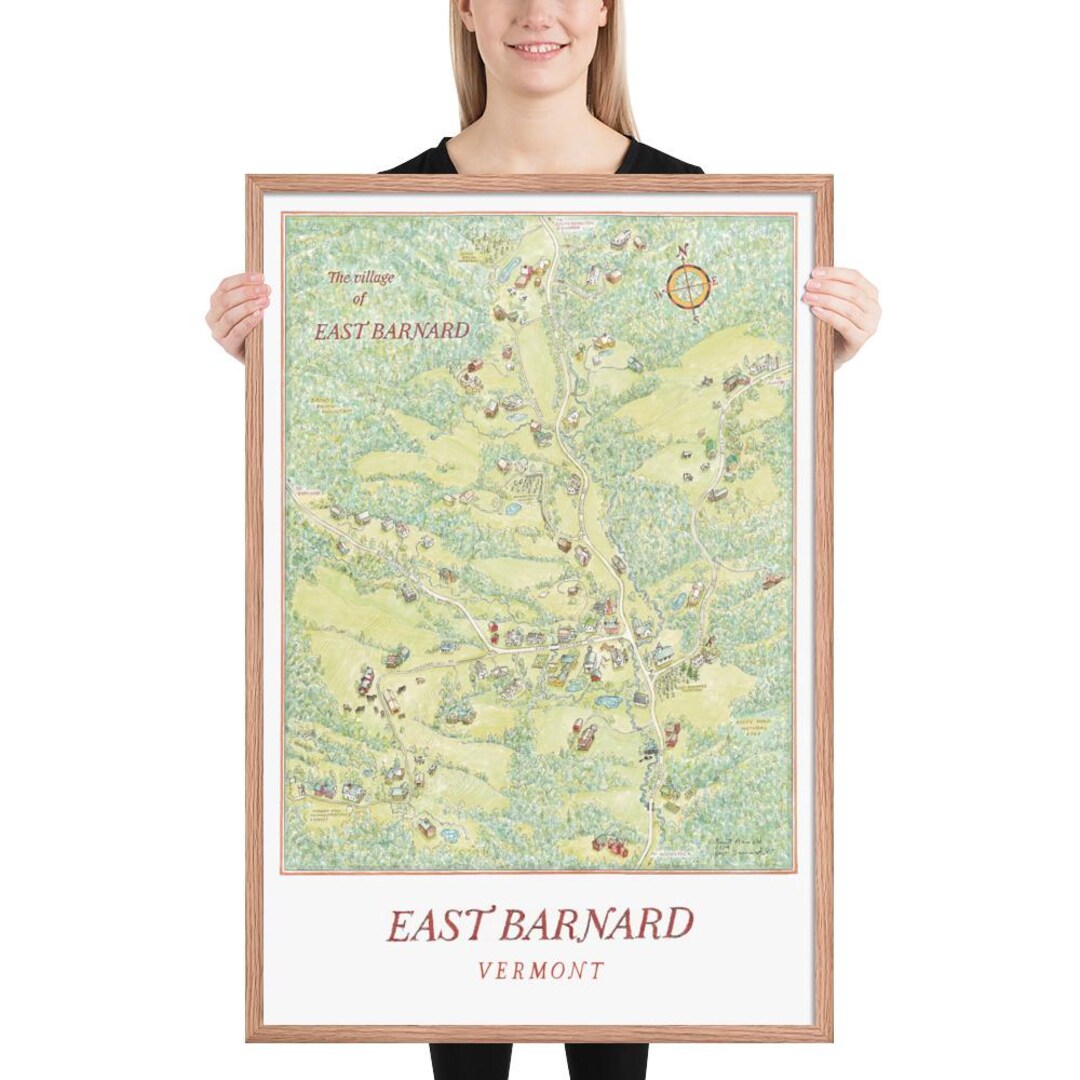 Framed 24x36 East Barnard Map Museum-quality Giclee Poster - Etsy