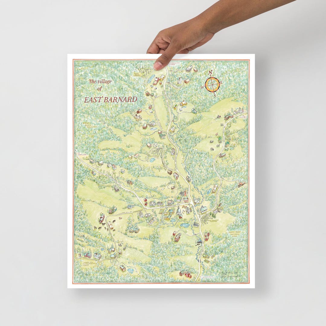 16x20 East Barnard Map Museum-quality Giclee Poster - Etsy