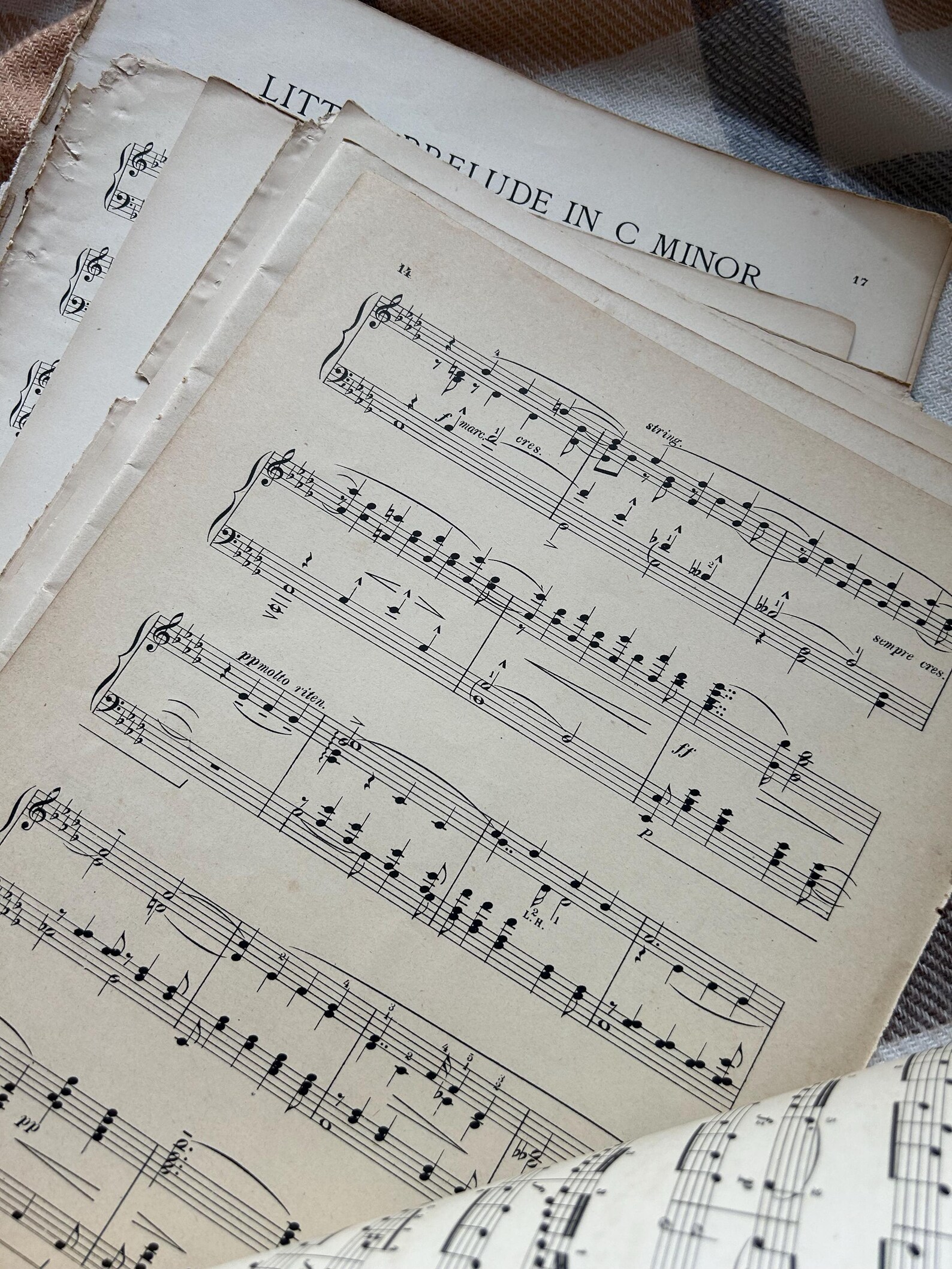 Antique Music Paper. 25 Sheets of Genuine Vintage Music Sheets. Large ...