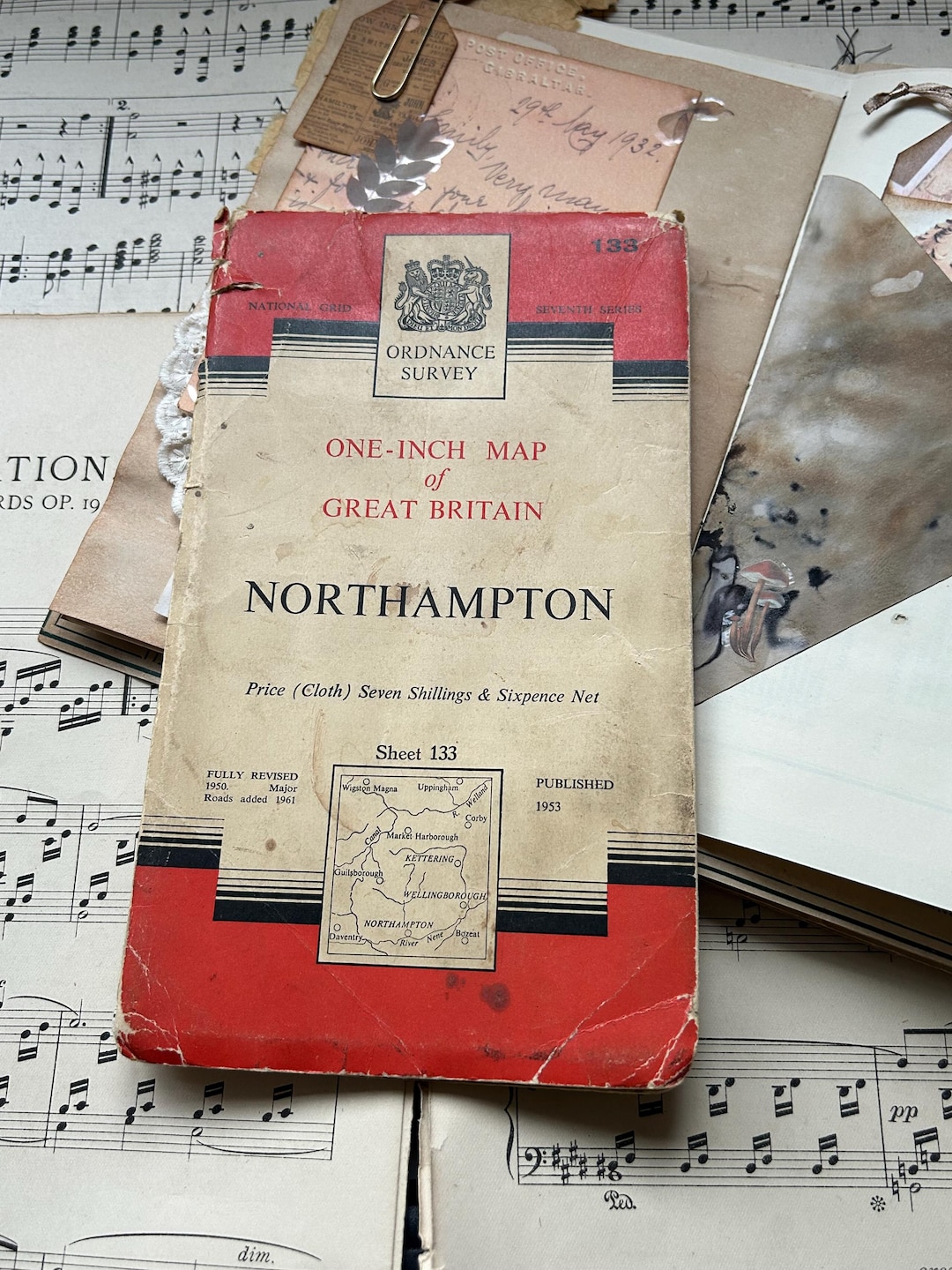 Vintage Map of Northampton. Ordinance Survey. Old Maps. Travel Junk ...