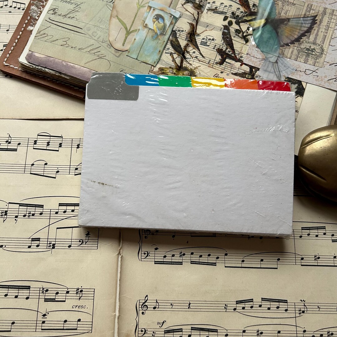 Vintage Guide Cards Numbered Tab Dividers, Junk Journal Tabs. Ephemera ...