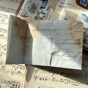1856 Antique Letter From the Bank of Upper Canada. Vintage Handwriting ...