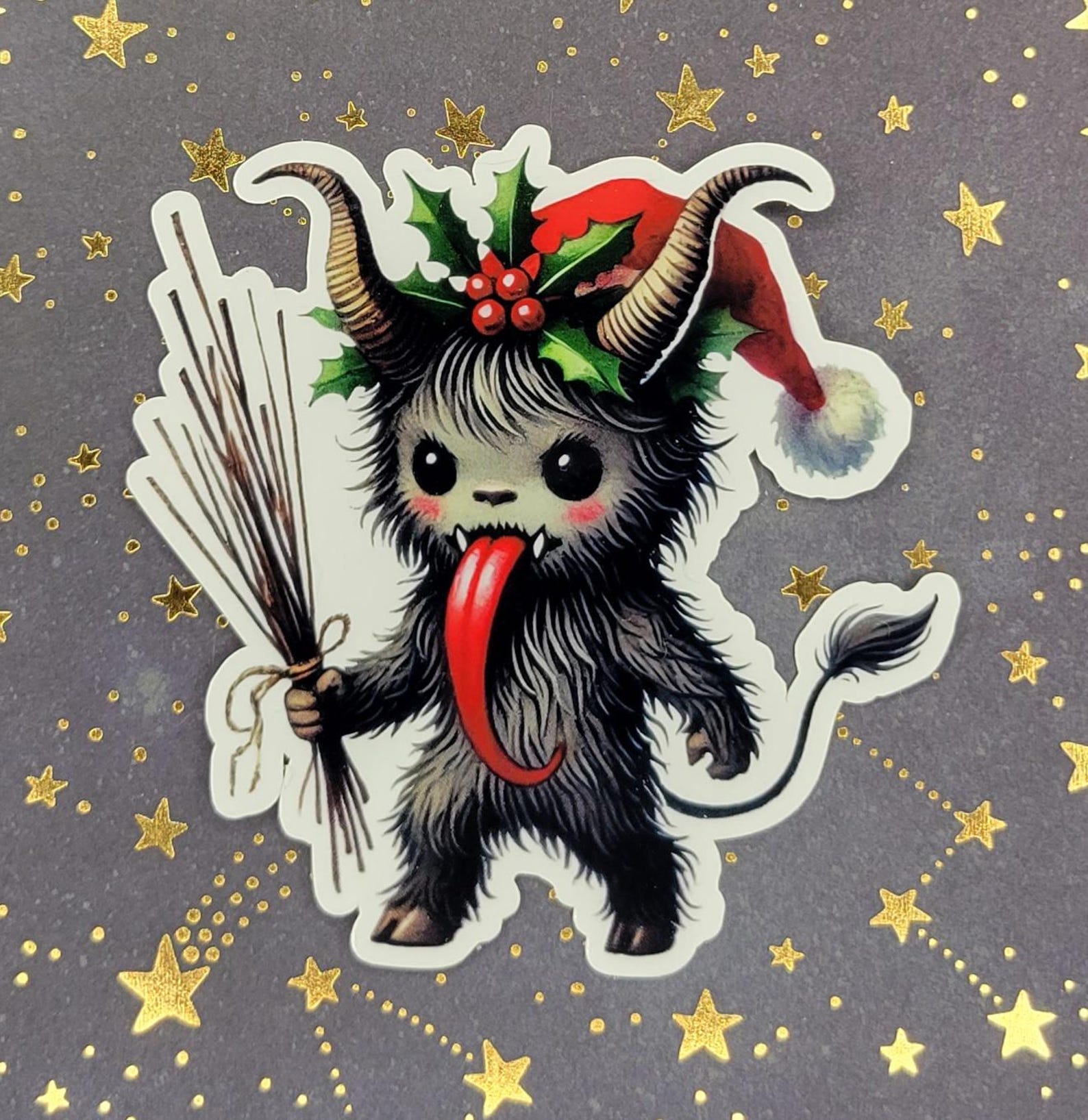 Holiday Krampus Vinyl Sticker - Etsy