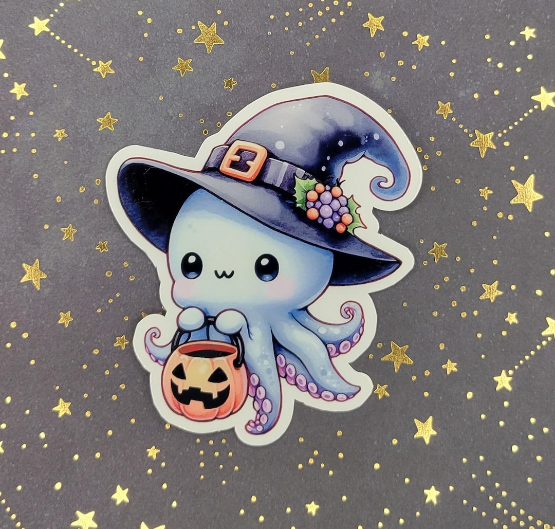 Halloween Kraken Vinyl Sticker - Etsy