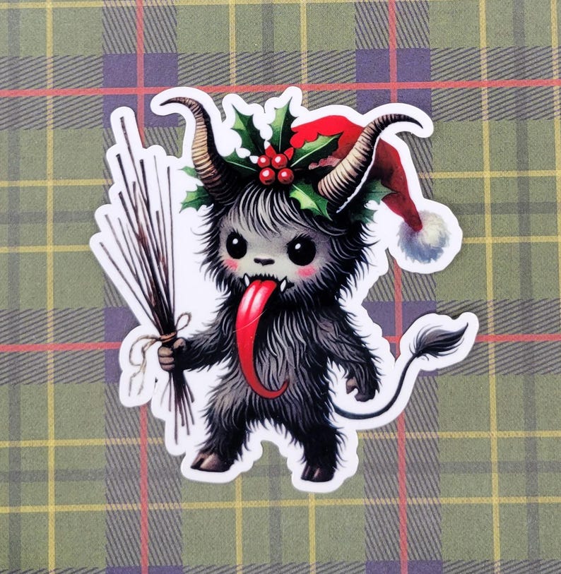 Holiday Krampus Vinyl Sticker - Etsy