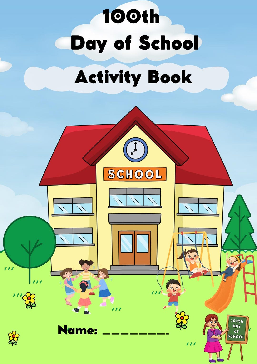 100th Day of School Activity Book, 100 Days of Kindergarten, 100 Day ...