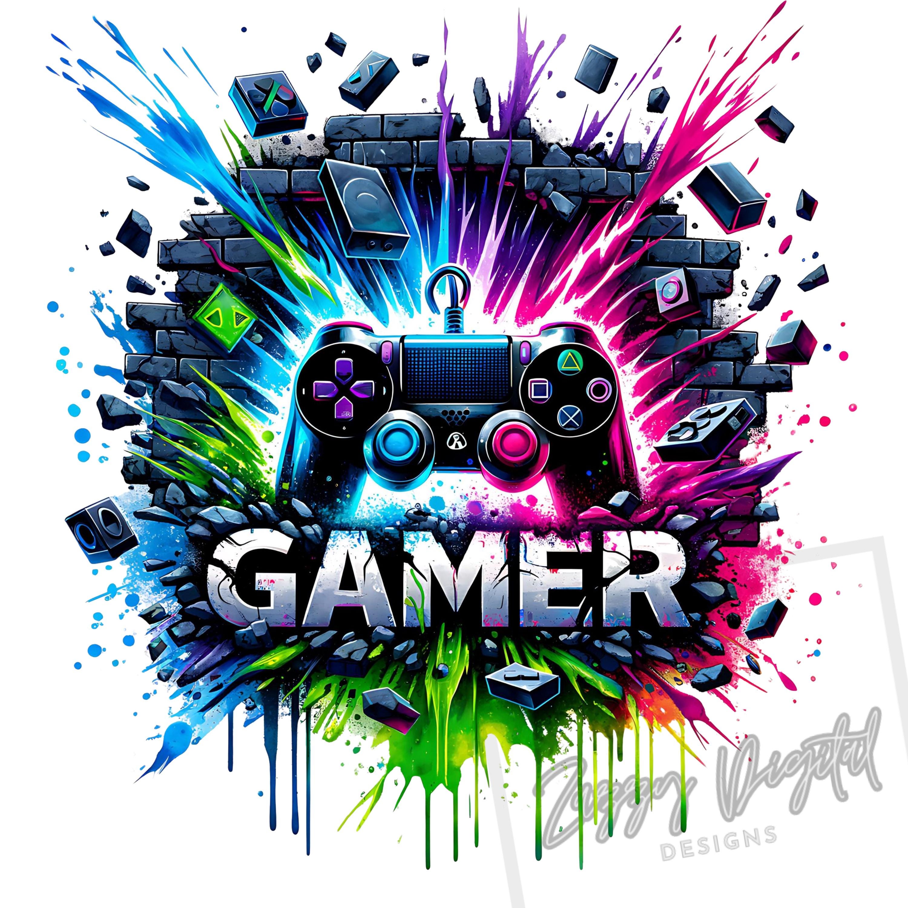 Gamer PNG, Clipart Shirt Gamer Sublimation Design Digital Download ...