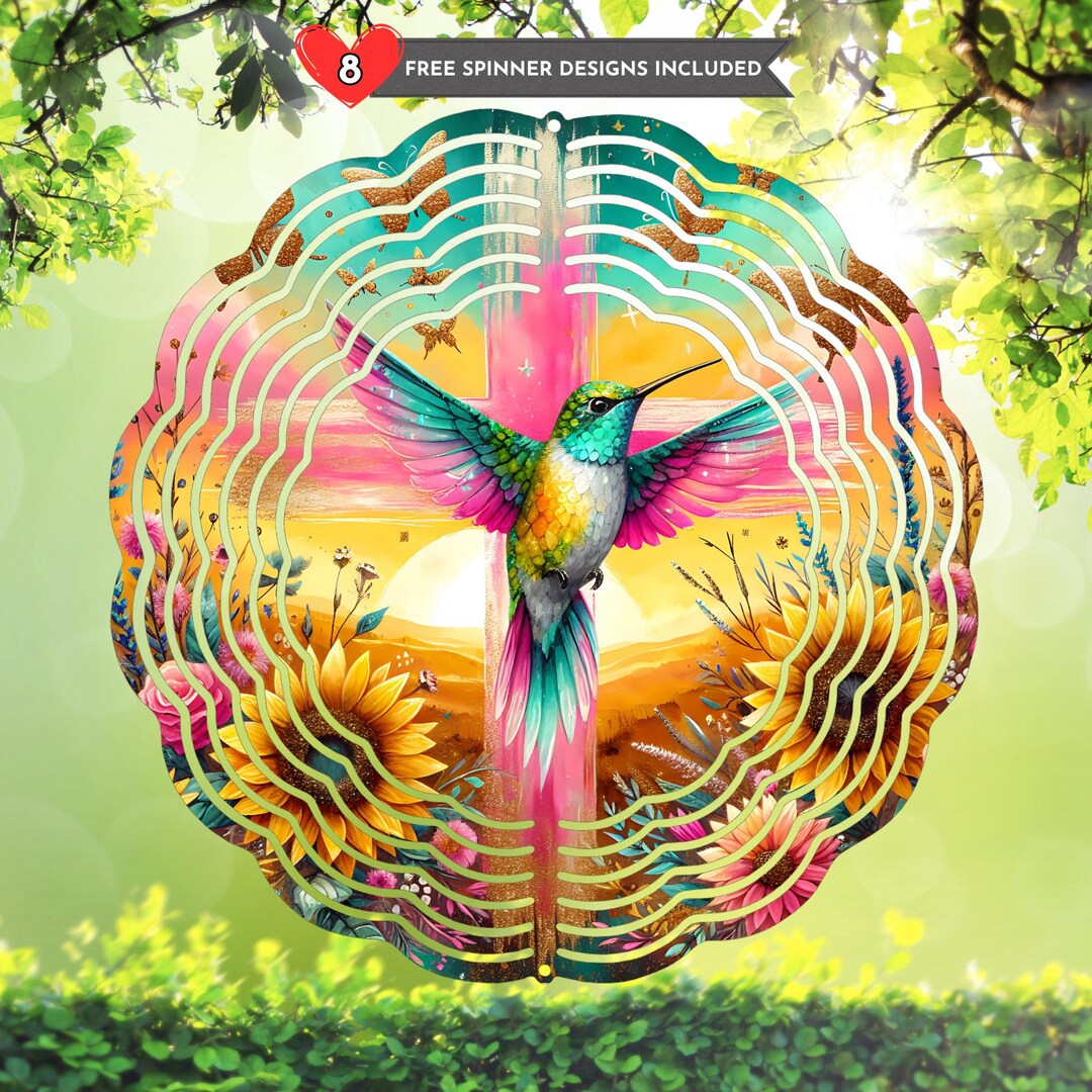 Sparkle Christian Hummingbird Wind Spinner PNG, Christian Faith ...