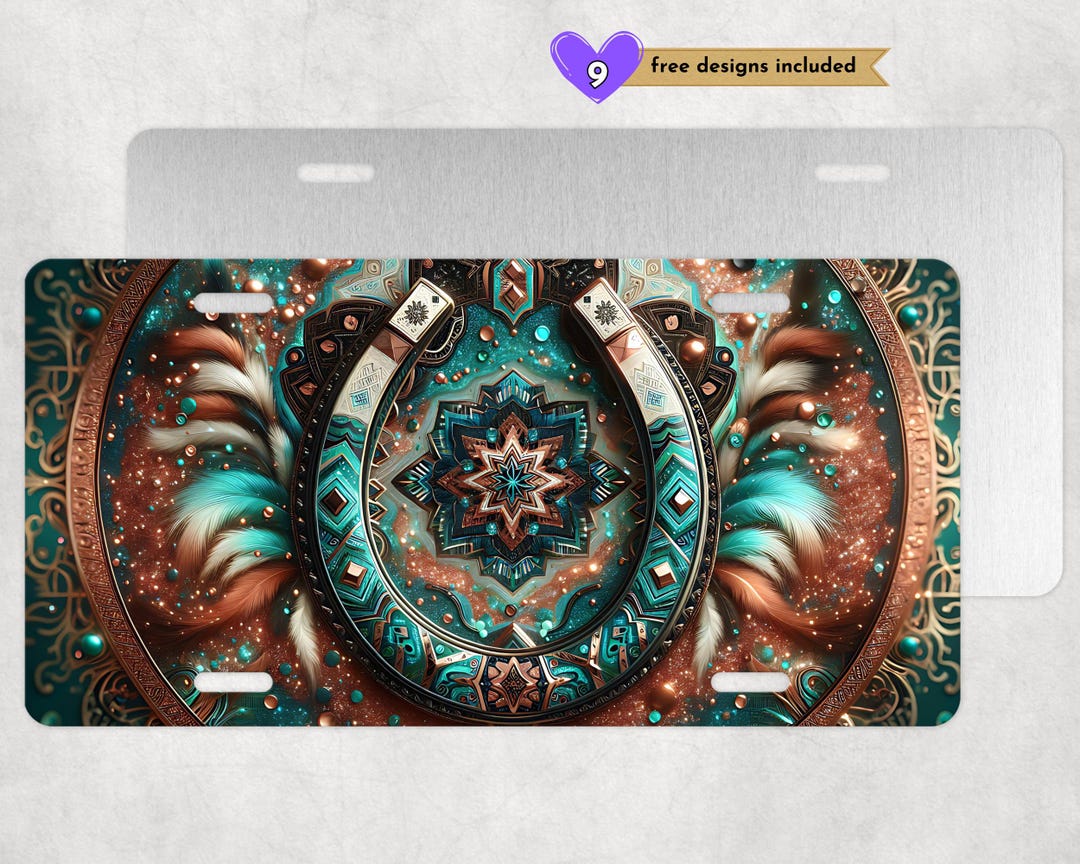 Western License Plate Sublimation Design Digital Download PNG Instant ...