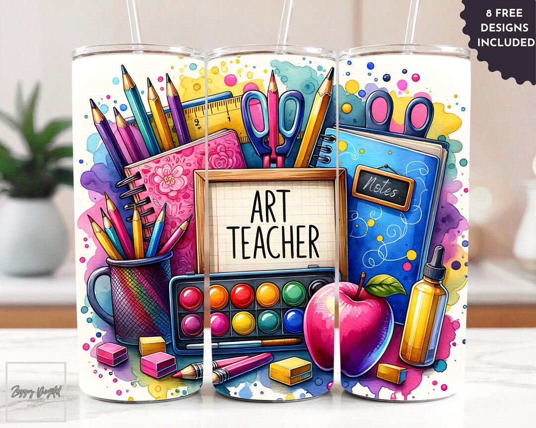 Teacher 20 Oz Skinny Tumbler Sublimation Design Digital Download PNG ...