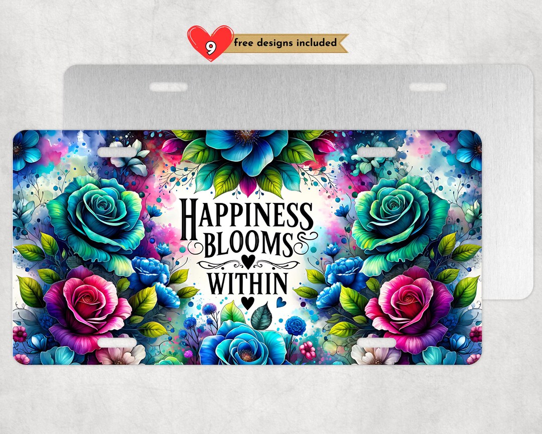 Positive Affirmation License Plate Inspirational Sublimation Design ...
