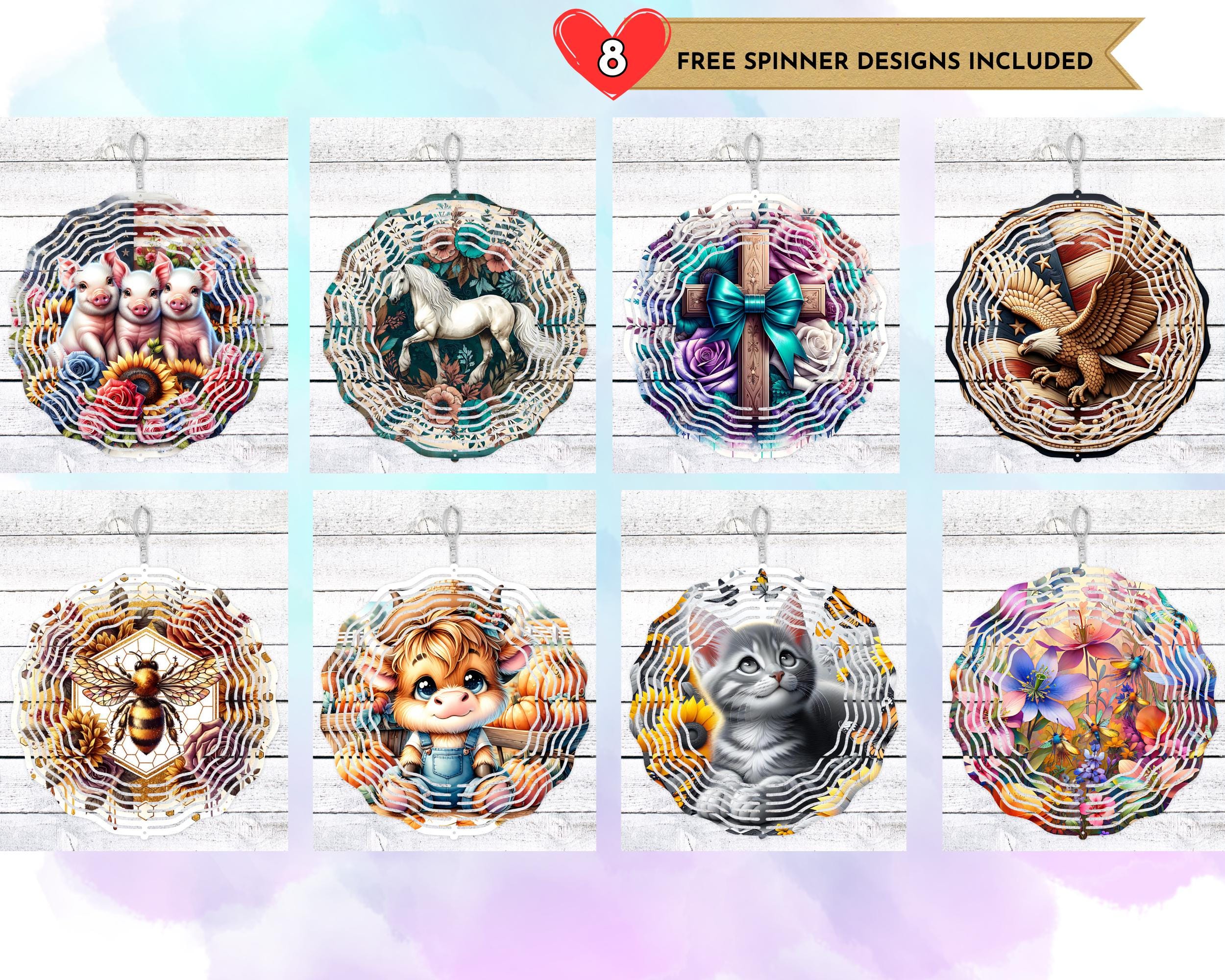 Sparkle Christmas Snowflake Wind Spinner PNG, Winter Sublimation Design ...
