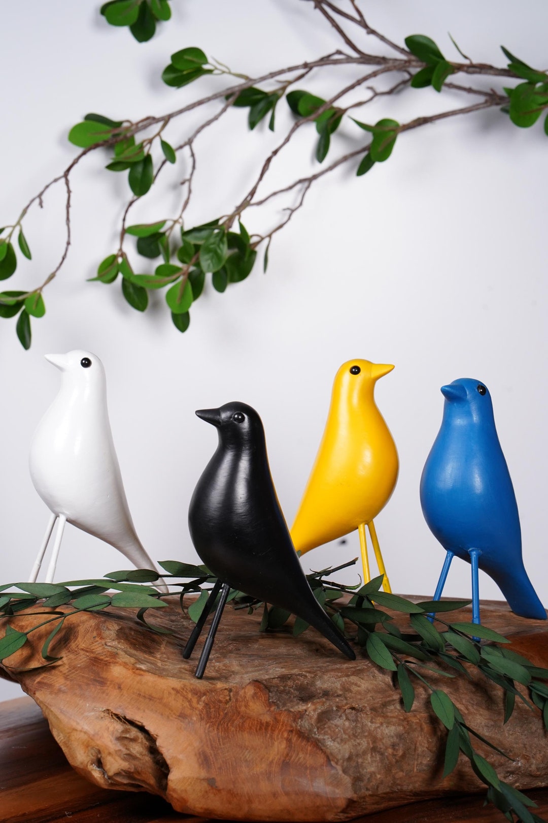 Set of 4 Sabor a Mí Folk Birds (eames Inspired) - Etsy