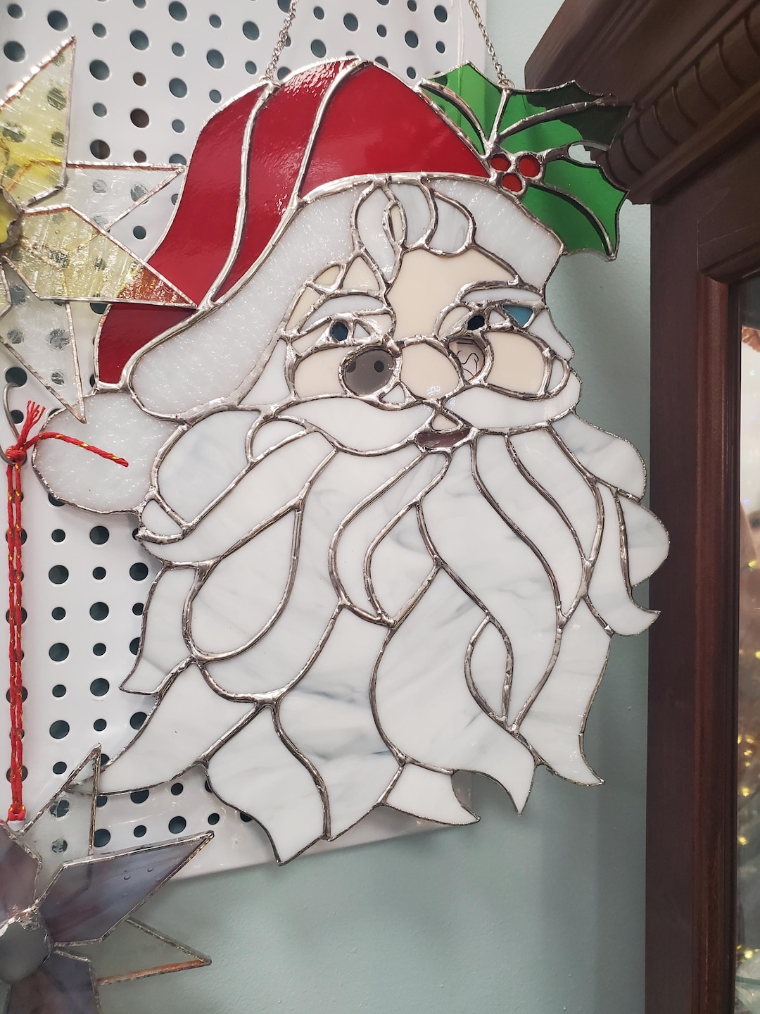Stained Glass Santa - Etsy