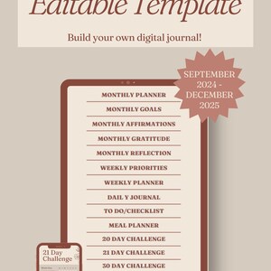 Personalized Editable Journal Digital Download Self Care Planner ...