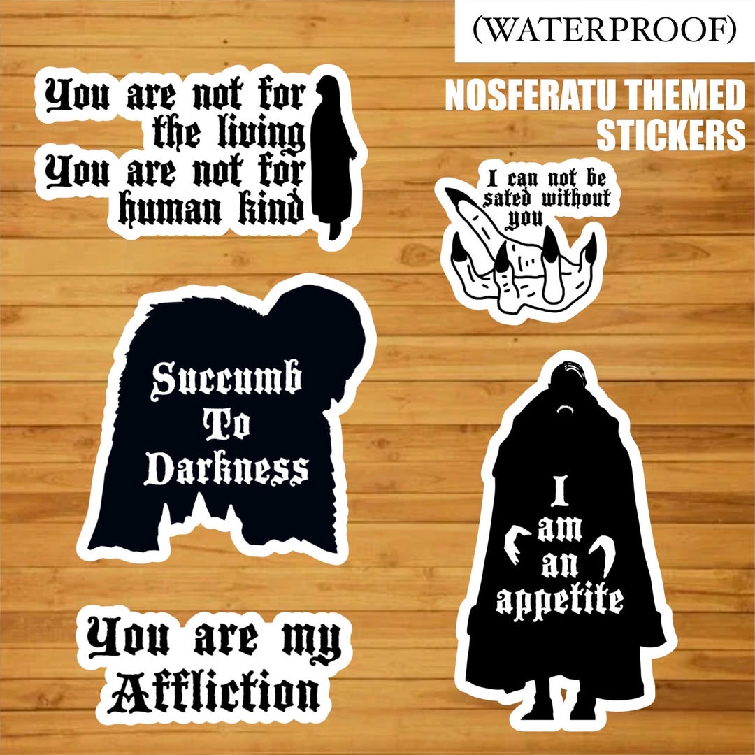 Nosferatu Quotes Sticker Pack: Gothic Horror Movie Fan Art - Etsy