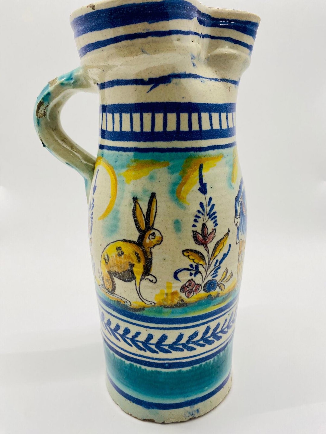 Antique Spanish Stoneware Jug Circa 1800s - Etsy
