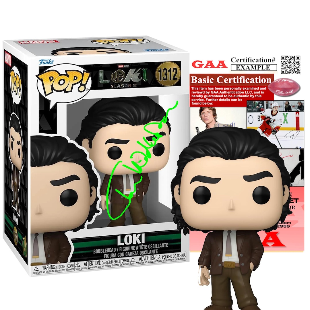 Tom Hiddleston Autographed Loki Funko Pop | Loki Marvel | Signature ...