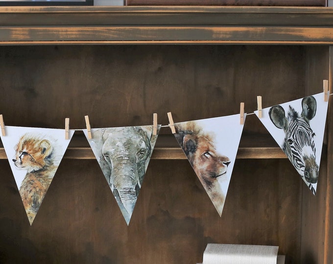 Digital Download Animal Banner. Printable Safari Banner. - Etsy