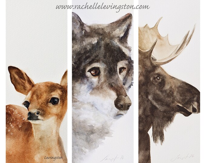 Printable Animal Bookmark. Printable Woodland Animal Bookmark | Etsy