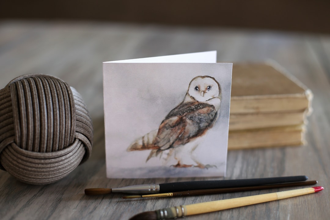 Barn Owl Card. PRINTABLE Owl Card. Instant DOWNLOAD of Owl Card ...