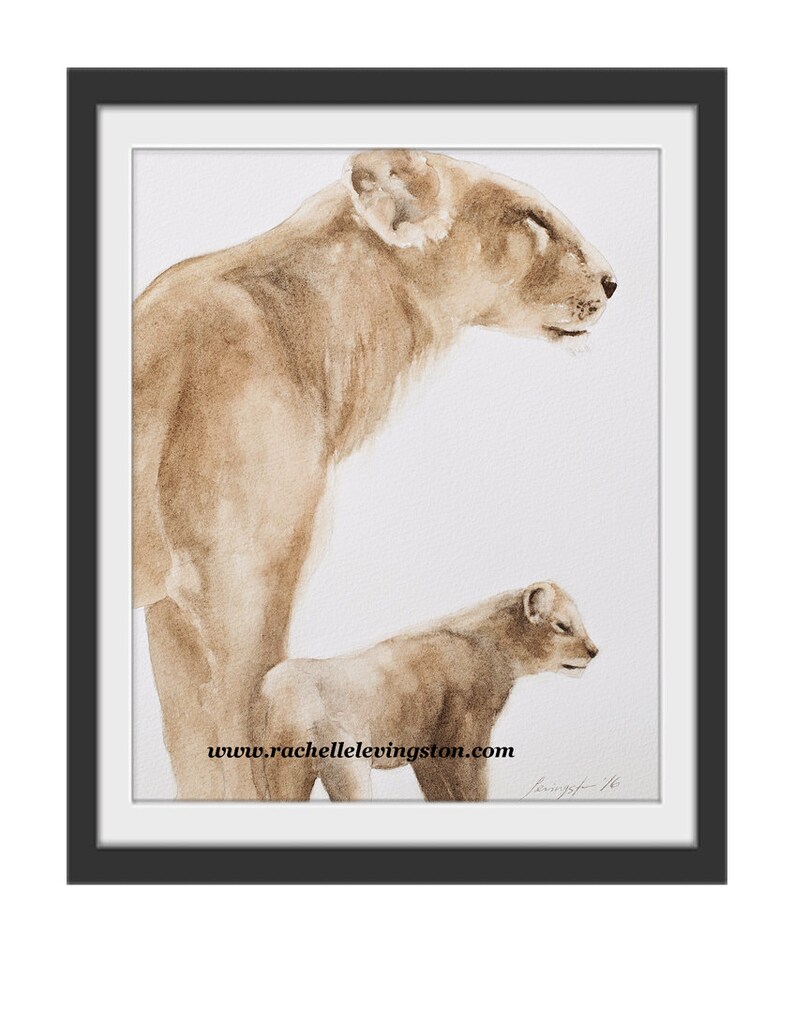 Baby Lion Cub Painting Nursery Art Print of Lion Painting for - Etsy