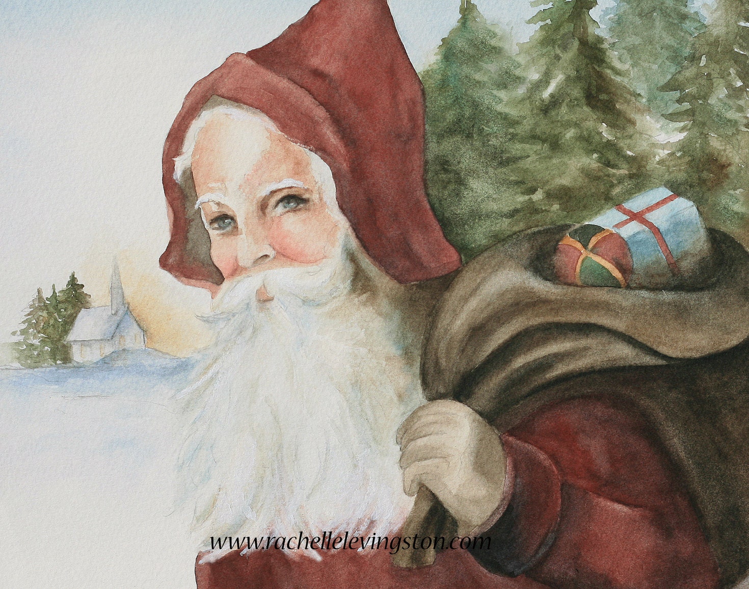Classic Santa Painting