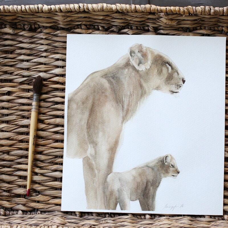 Lioness Painting - Etsy