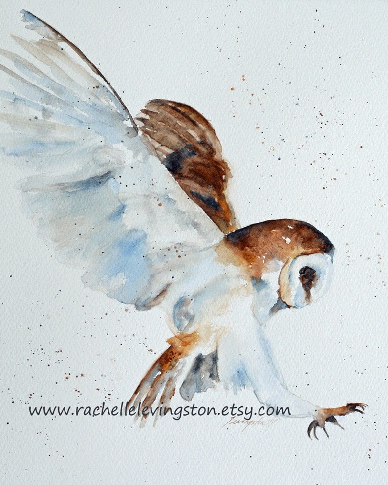 Watercolor Painting Owl PRINT Owl Painting of Owl - Etsy