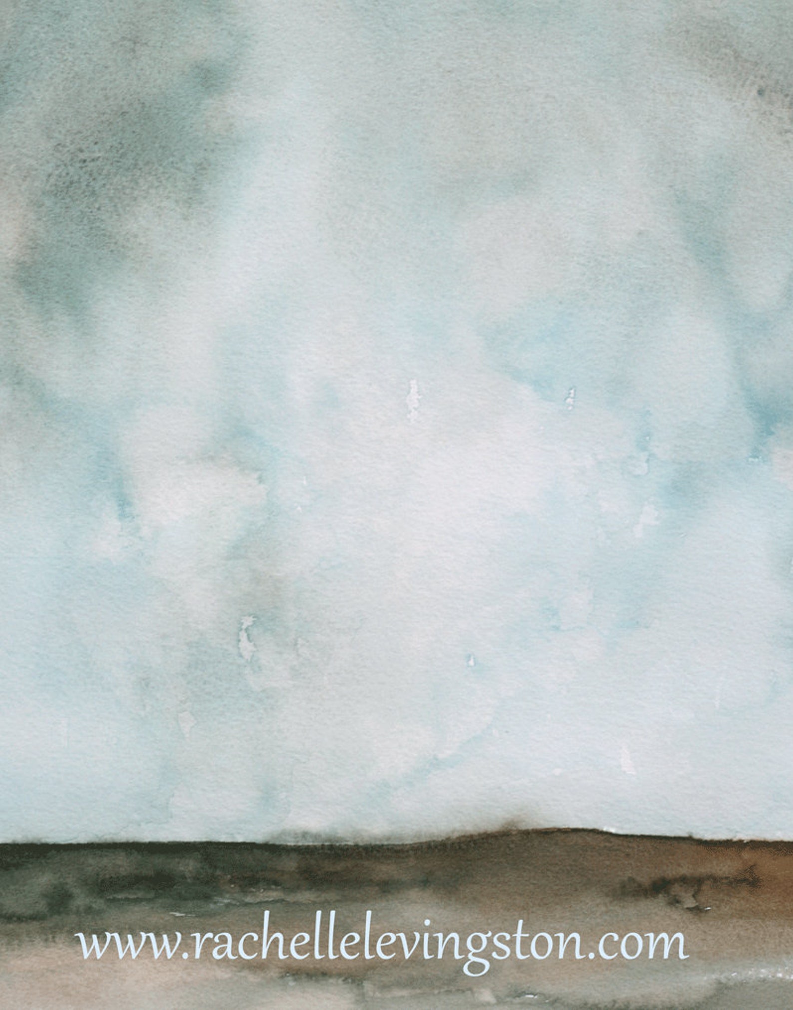 Watercolor Abstract Landscape Painting Blue Abstract - Etsy