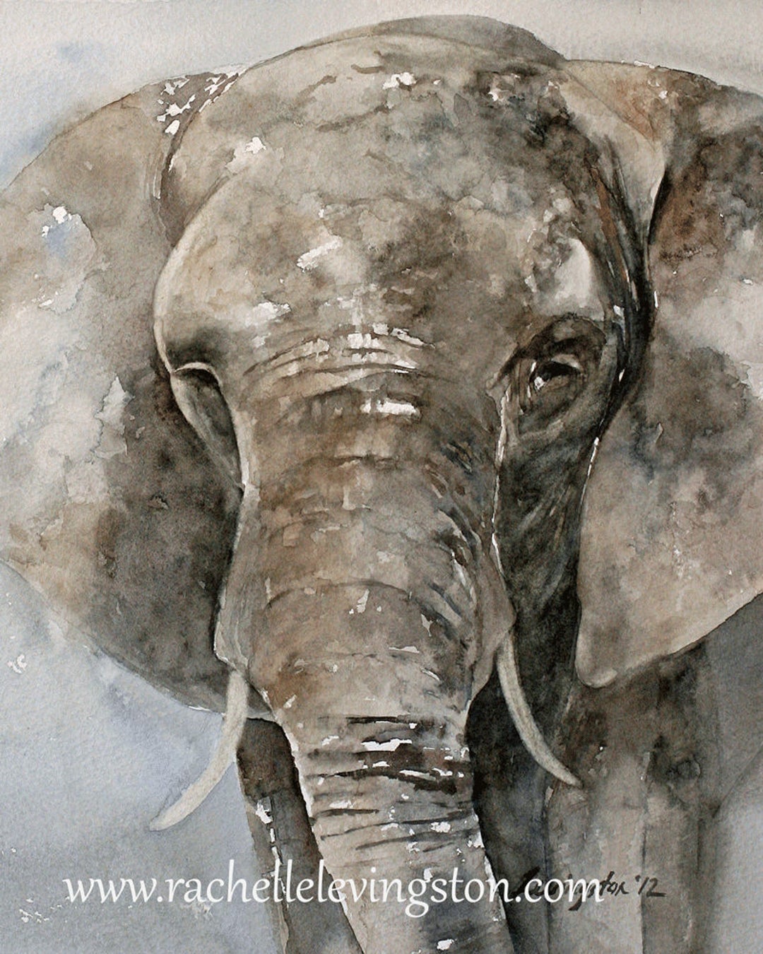 Mom Gift- Realistic Painting of Elephant-print Large PRINT Elephant ...
