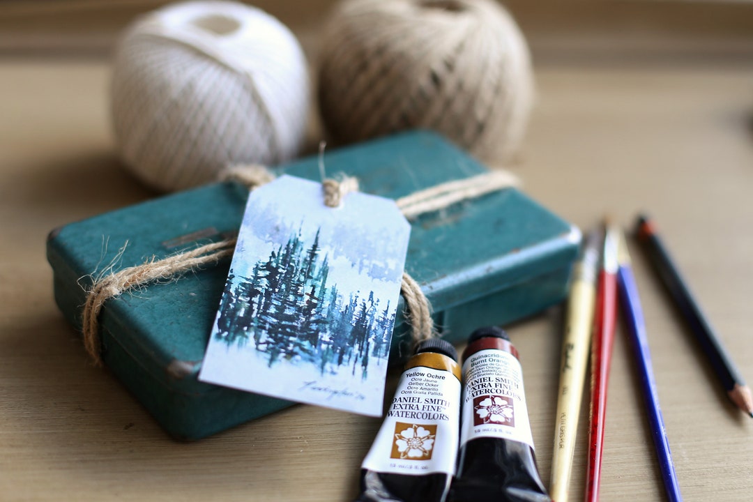 Christmas Gift Tags PRINTABLE Pine Tree Gift Tag. Holiday Gift Tags ...