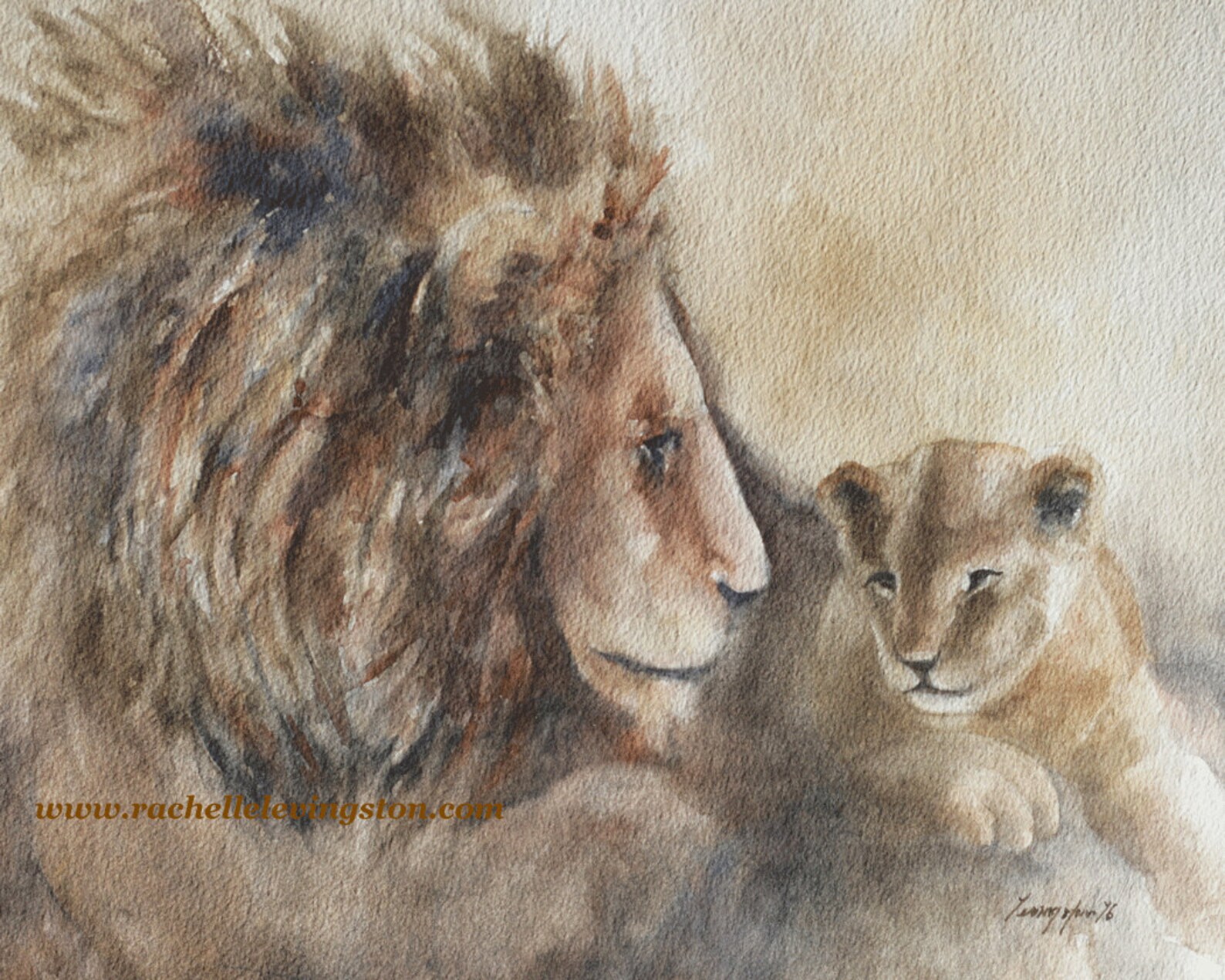 Fathers Day Gift-for Dad Watercolor Lion Print Lion Painting | Etsy